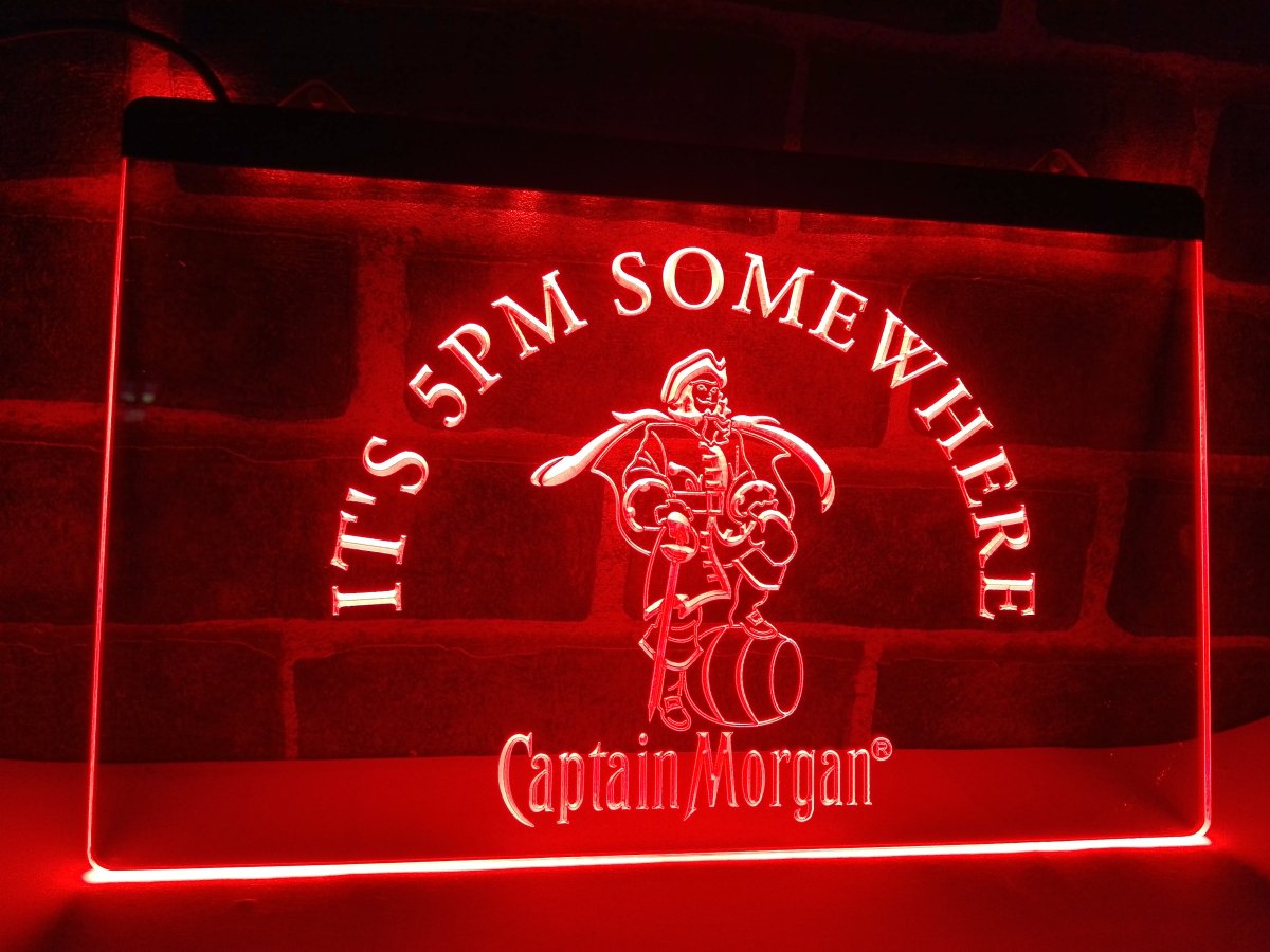 FREE Captain Morgan It's 5 pm Somewhere LED Sign | The perfect gift for ...