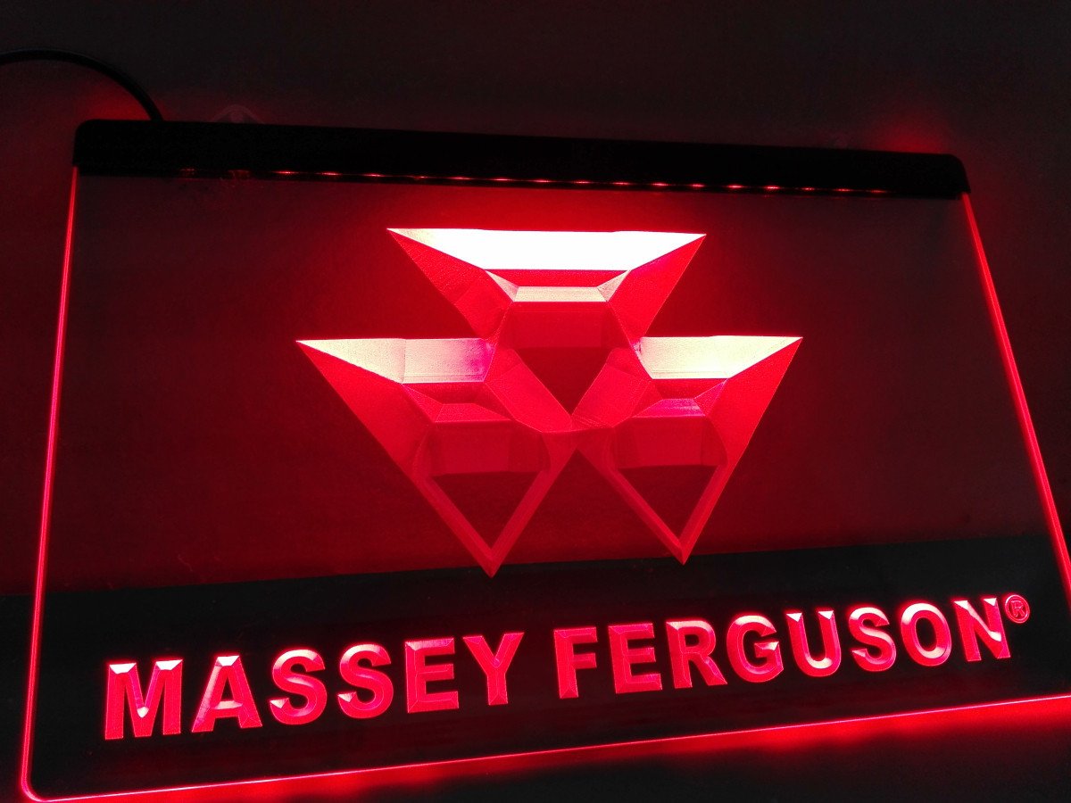 Massey Ferguson Tractor LED Neon Sign USB Red / Normal Size (12x8in ...